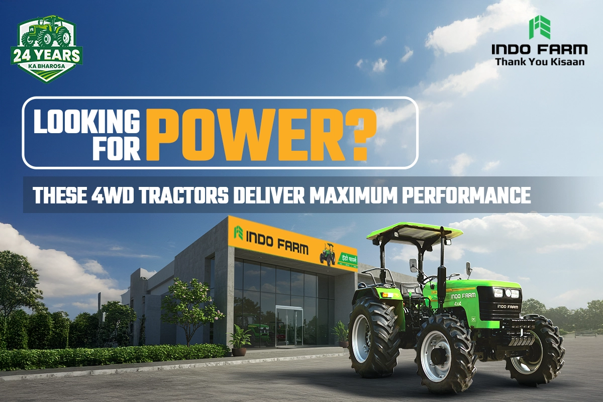 Looking for Power? Try Indo Farm's powerful 4WD Tractors
